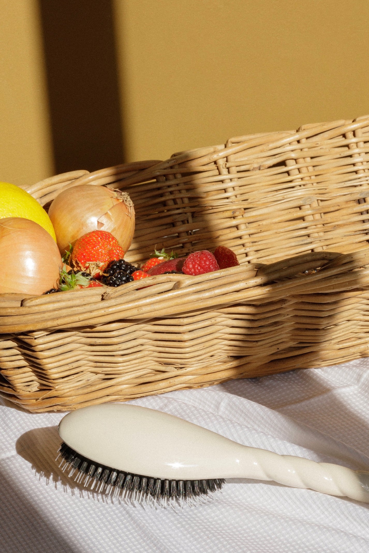 Creamy White Essential Boar Bristle & Nylon Bristle Brush | La Bonn...e ...